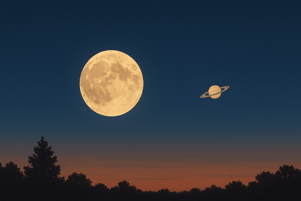 2025, October 6: Full Harvest Moon and Planets in the Autumn Sky - When ...