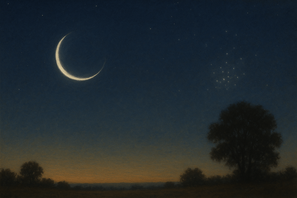 2025, October 15: Crescent Moon and Beehive Cluster Share the Morning ...