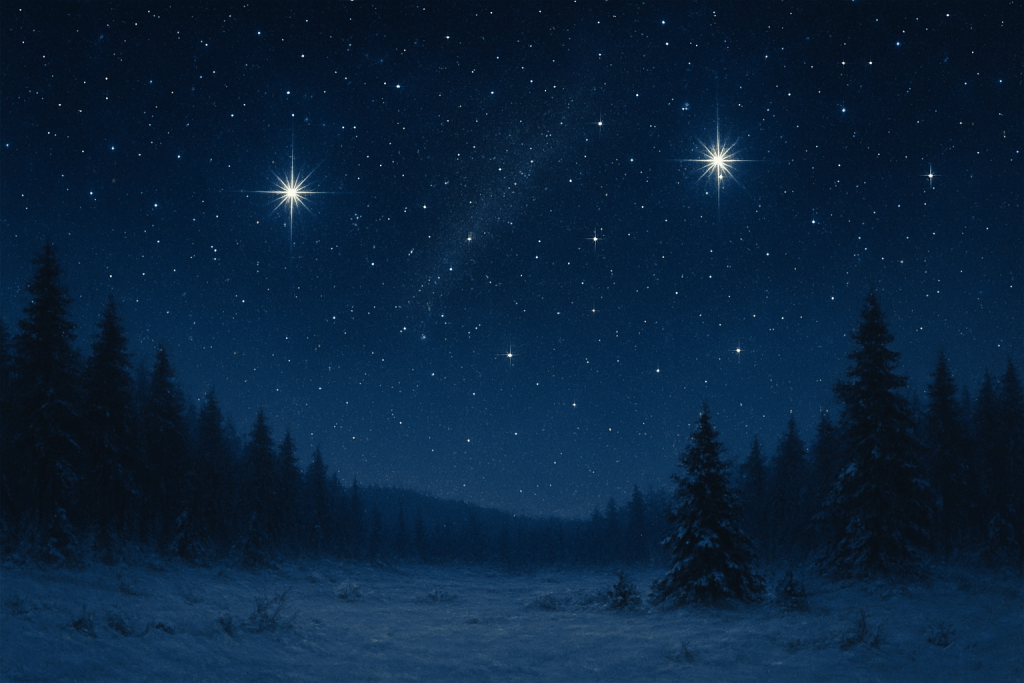 2025, December 25: Christmas Night Sky – Jupiter, Saturn, and the ...